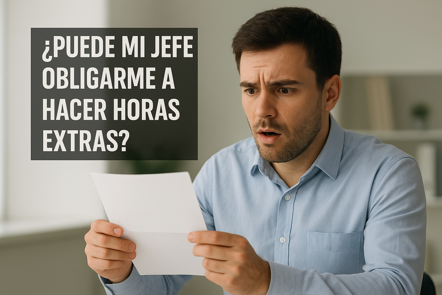 ¿Puede mi jefe obligarme a hacer horas extra? | Lo que dice la ley en 2025